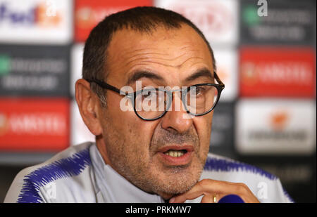 Chelsea manager Maurizio Sarri during the Premier League match at ...
