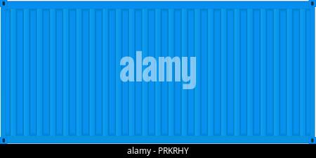 3d blue cargo ship container. Side view Stock Vector Image & Art - Alamy