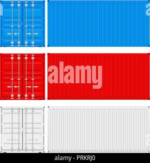 Set cargo containers. Freight Shipping, delivery and transportation ...