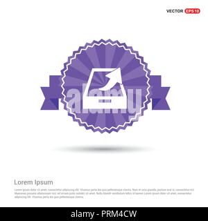 Upload Icon - Purple Ribbon banner Stock Vector Image & Art - Alamy