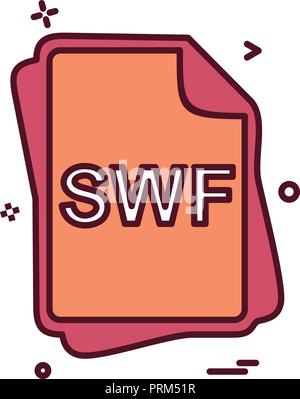 SWF File icon sign. A set of twelve vintage buttons for your design ...