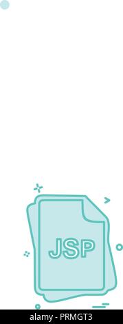 jsp file type flat icon, graphic resource template, vector illustration ...