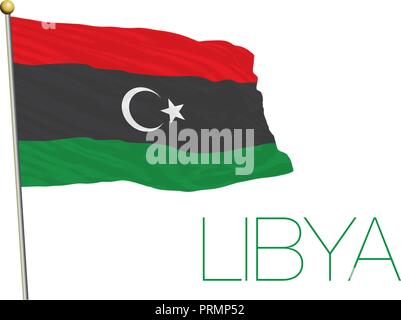 Libya flag, vector illustration on a white background Stock Vector ...