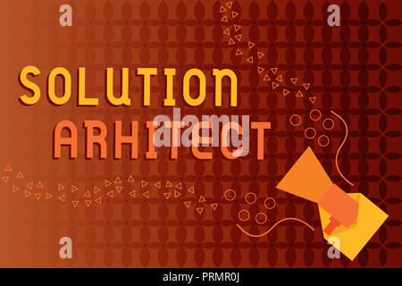 Handwriting text writing Solution Arhitect. Concept meaning Design ...