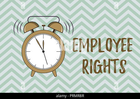 Handwriting text writing Employee Rights. Conceptual photo All ...