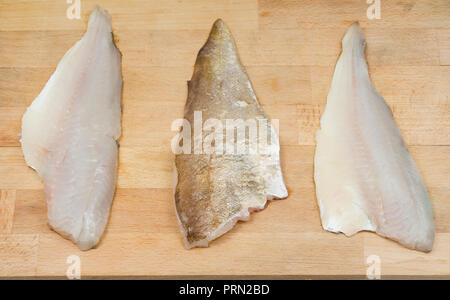 Fillet from a pouting, Trisopterus luscus, that were caught boat ...