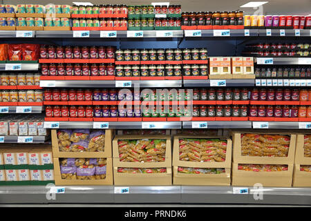 Brand new Tesco store in 1991, in Barrow in Furness, NW England, UK ...
