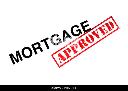 Mortgage heading stamped with a red APPROVED rubber stamp Stock Photo ...