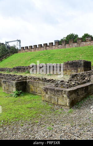 The Mamucium or Mancunium Roman fort in the province of Britannia near ...