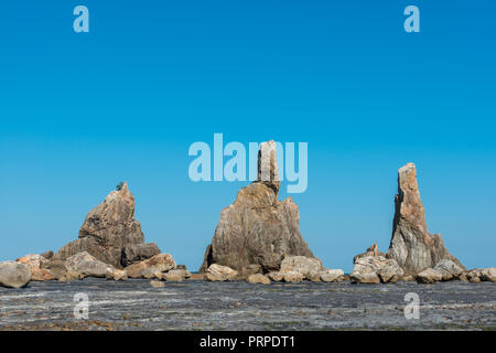 Hashikuiiwa rock formation in Kushimoto, Wakayama Prefecture Stock ...