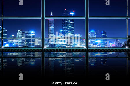 City Night Background Inside Office Building Stock Photo: 227331320 - Alamy