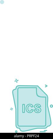 ICS file type icon design vector Stock Vector Image & Art - Alamy