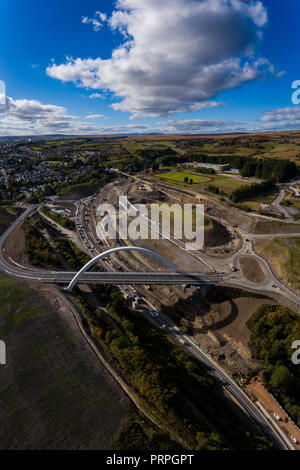 Aerial view of the construction of the new A465 Dual Carriageway at ...