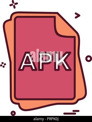 APK file type icon design vector Stock Vector Image & Art - Alamy