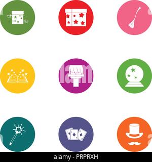 Divination icons set, flat style Stock Vector Image & Art - Alamy