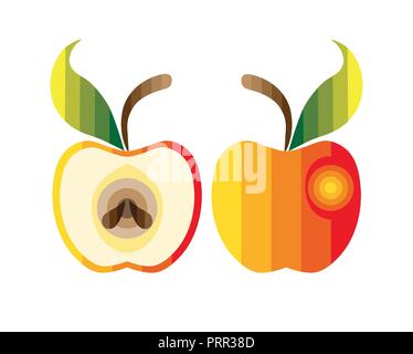 apple triangle design color vector illustration Stock Vector Image ...