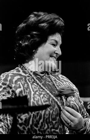 Swedish opera star Birgit Nilsson (1918-2005) during rehearsals for ...