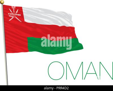 Oman coat of arms and flag, official symbols of the nation Stock Vector ...