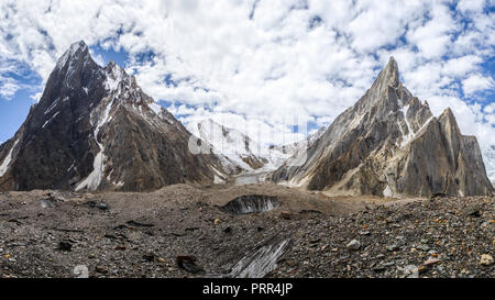 Nuding pyramids and Nuding glacier, Baltoro glacier, Karakoram ...