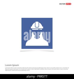 Engineer user Icon - Blue photo Frame Stock Vector Image & Art - Alamy