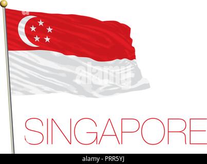 Singapore flag, vector illustration Stock Vector Image & Art - Alamy