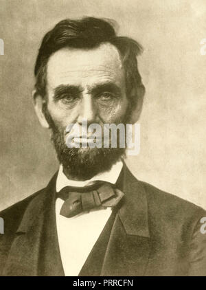 The portrait of US President Abraham Lincoln by George Peter Alexander ...