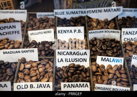 Coffee beans on display at speciality coffee shop Algerian Coffee ...