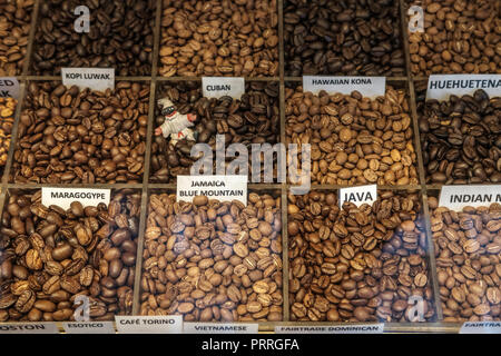 Coffee beans on display at speciality coffee shop Algerian Coffee ...
