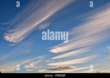 Sweeping wind blown clouds Stock Photo - Alamy