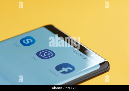 Viber App on a Smartphone, Close Up Stock Photo - Alamy