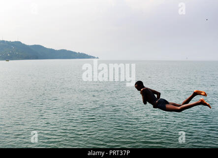The beautiful Lake Kivu beach at Gisenyi, Rwanda Stock Photo - Alamy