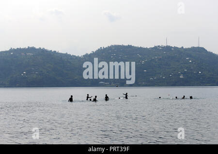 The beautiful Lake Kivu beach at Gisenyi, Rwanda Stock Photo - Alamy