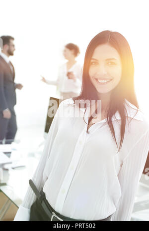 perspective successful young woman in the office Stock Photo - Alamy