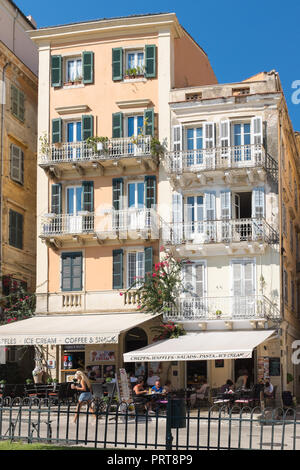 Typical old buildings in Corfu Town, Corfu, Greece Stock Photo - Alamy