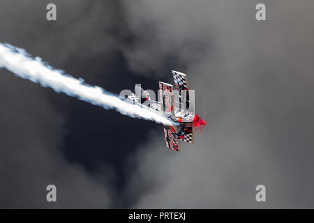 Skip Stewart flying his highly modified Pitts S-2S biplane Prometheus ...