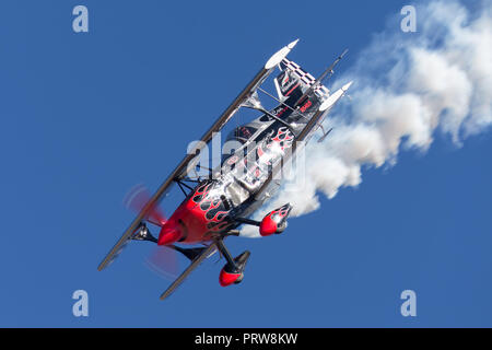 Skip Stewart flying his highly modified Pitts S-2S biplane Prometheus ...