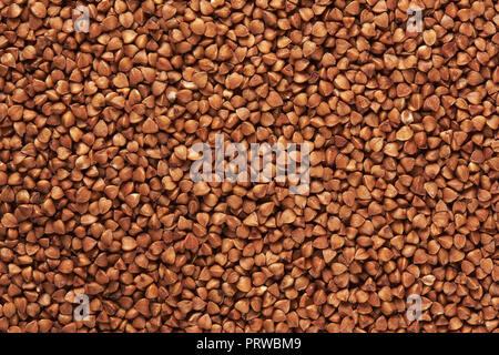 fresh buckwheat. dry buckwheat background. buckwheat texture. brown ...