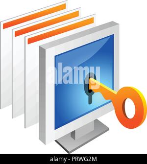 Data vpn access icon isometric vector. Server secure. System privacy ...