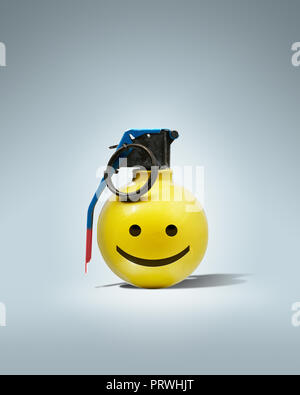 A happy emoji emoticon smiley face character pointing with both hands ...