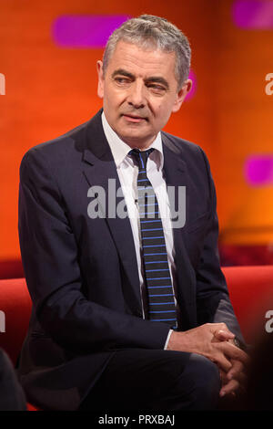 Rowan Atkinson during the filming of the Graham Norton Show at BBC ...