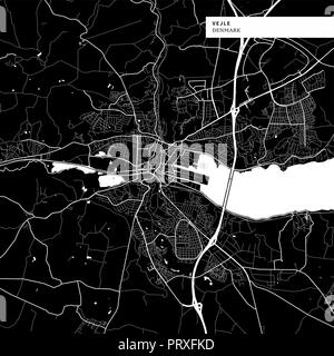 Urban vector city map of Vejle, Denmark Stock Vector Image & Art - Alamy
