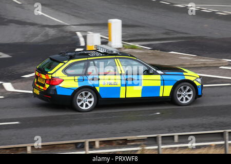 A black battenberg police car belonging to South Yorkshire Police Force ...