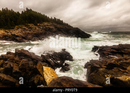 Christmas Cove Storm Monhegan Island, Maine, USA Stock Photo - Alamy