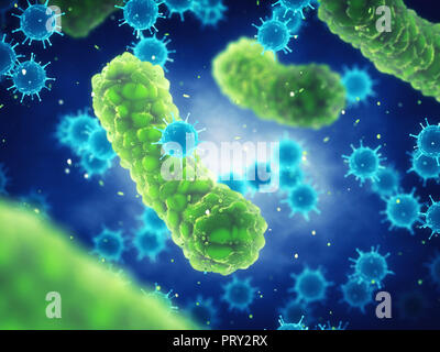 Pathogenic bacteria and viruses , Microscopic germs that cause ...