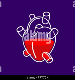 Heart Glass Transparent and blood. Donation Illustration of blood ...