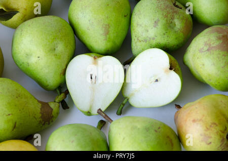 A group of handpicked pears during autumn Stock Photo - Alamy