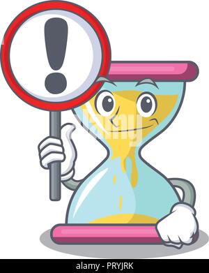 With board character hourglass concept for business deadline Stock ...