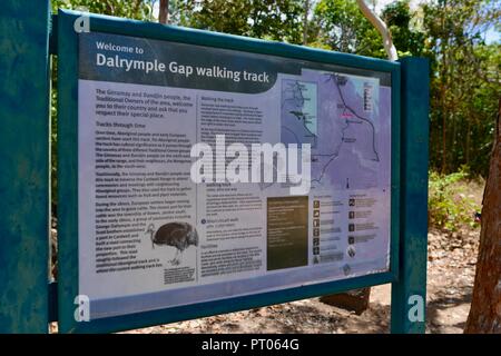 Girringun National Park signs, Dalrymple gap, QLD, Australia Stock ...