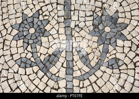 Calcada Tile Pavement Lisbon Portugal Stock Photo - Alamy