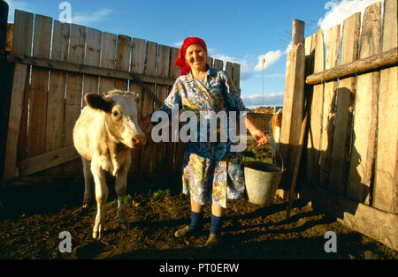 kodinsk , Krasnoyarsk Krai , Siberia , Russia - Russian potato Farmer ...